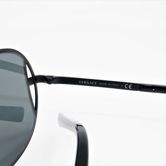 Versace | Accessories | Versace Mod 222 10987 Unisex Aviator Black ...